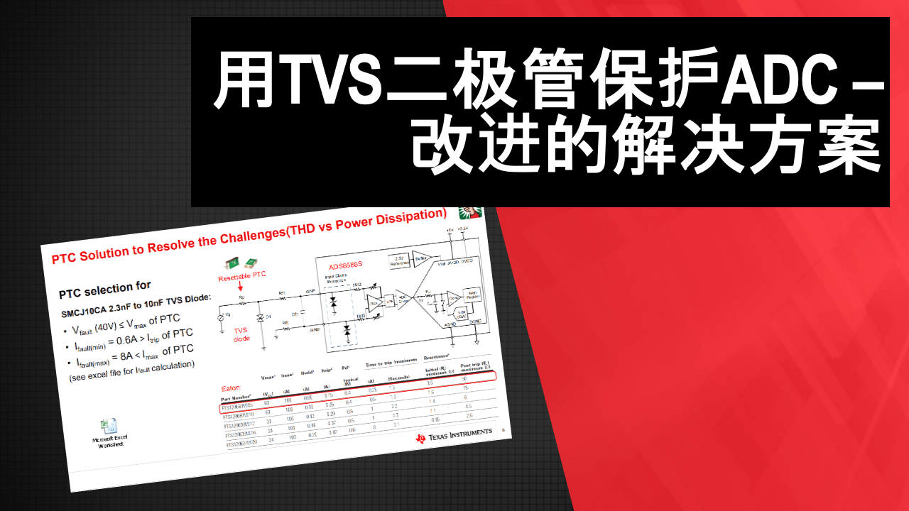用TVS二极管保护ADC –改进的解决方案 | 视频 | TI.com.cn